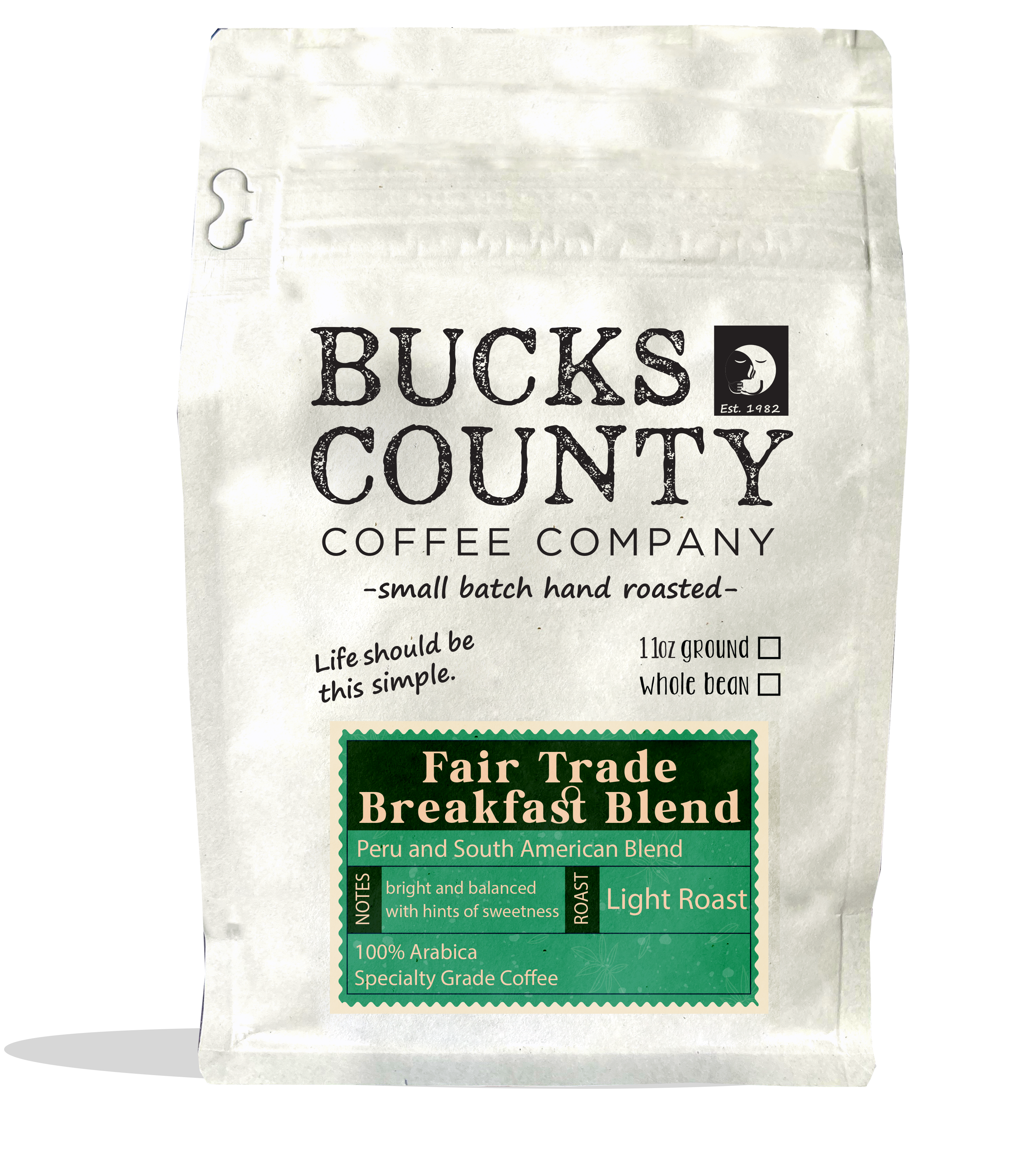 Fair Trade Breakfast Blend - Light Roast – Bucks County Coffee Co.