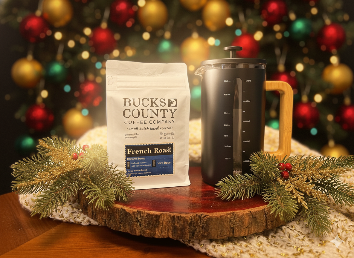 French Press Gift Set - 32oz Press & French Roast Coffee | Bucks County ...